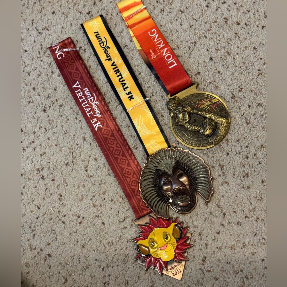 Rundisney Lion King Virtual Running Series Medal Set … - Gem